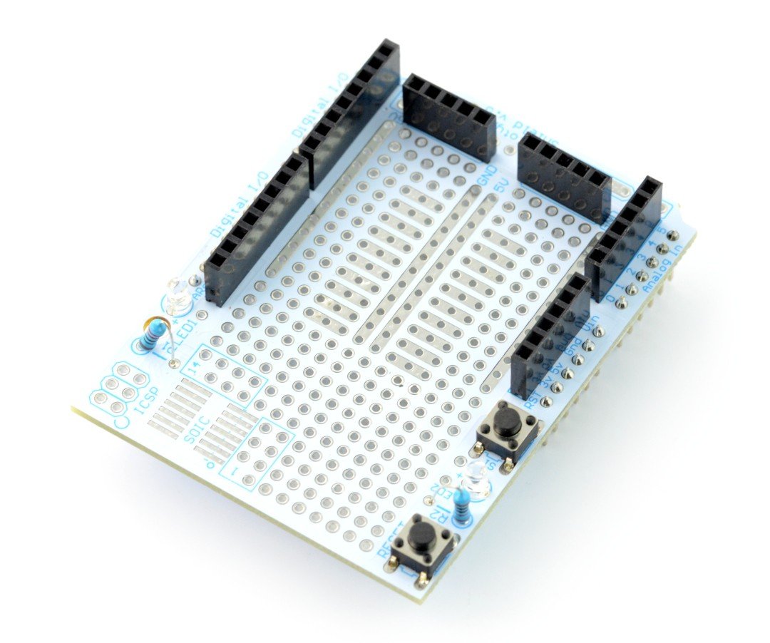 Velleman VMA201 Proto Shield + prkénko 170 Botland - obchod s robotikou
